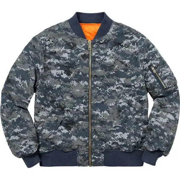 Supreme Ma1 Jacket - Navy Blue Digi Camo | Editorialist